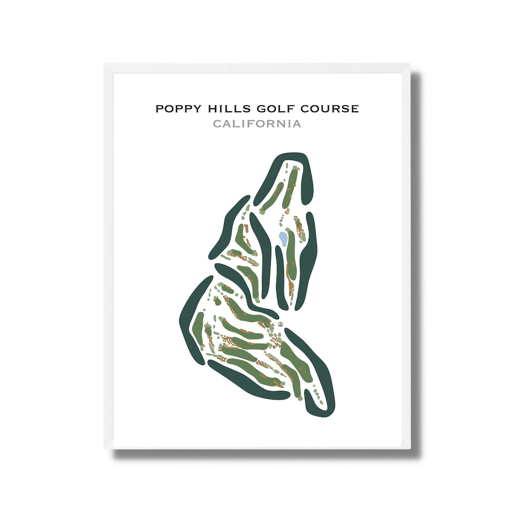 Poppy Hills Golf Course, CA | Golf Course Map, Golf Map, Golfer Gift ...