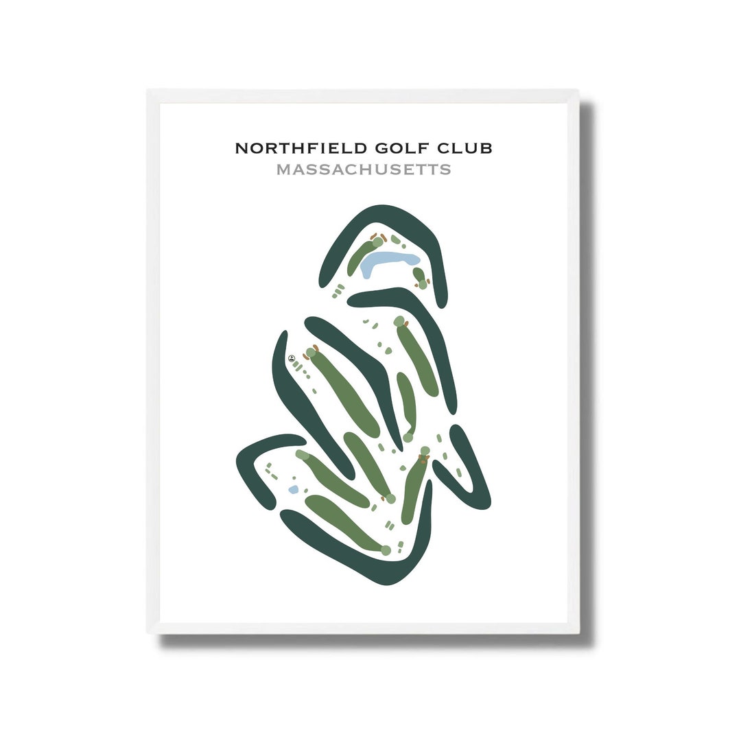 Northfield Golf Club, MA | Golf Course Map, Golf Map, Golfer Gift for ...