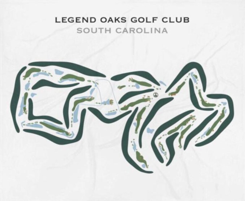 Legend Oaks Golf Club, SC Golf Course Map Wall Art, Golf Map Canvas ...