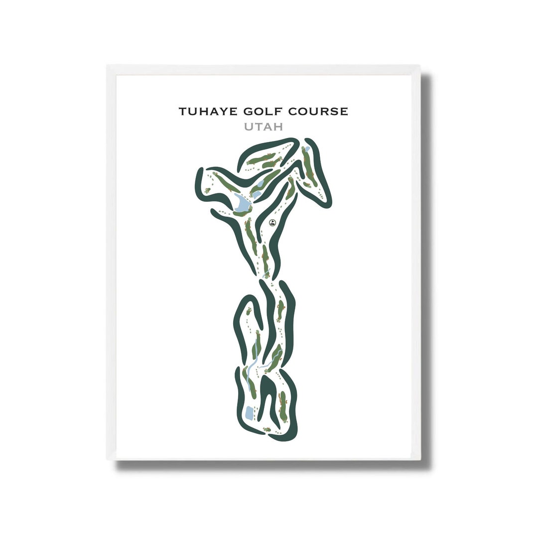 Tuhaye Golf Course, Utah | Golf Course Map, Golf Map, Golfer Gift for ...