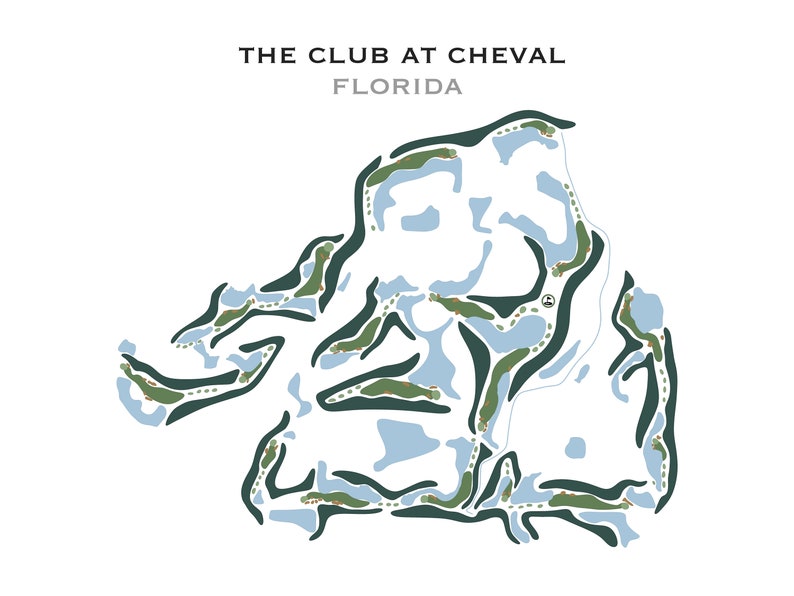 The Club at Cheval Florida Golf Course Map Home Decor - Etsy