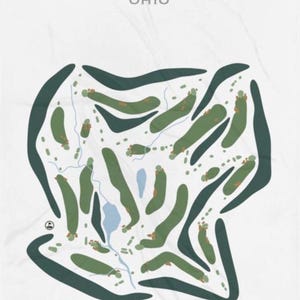 The Country Club, Ohio | Golf Course Map, Golf Map, Golfer Gift for Him ...