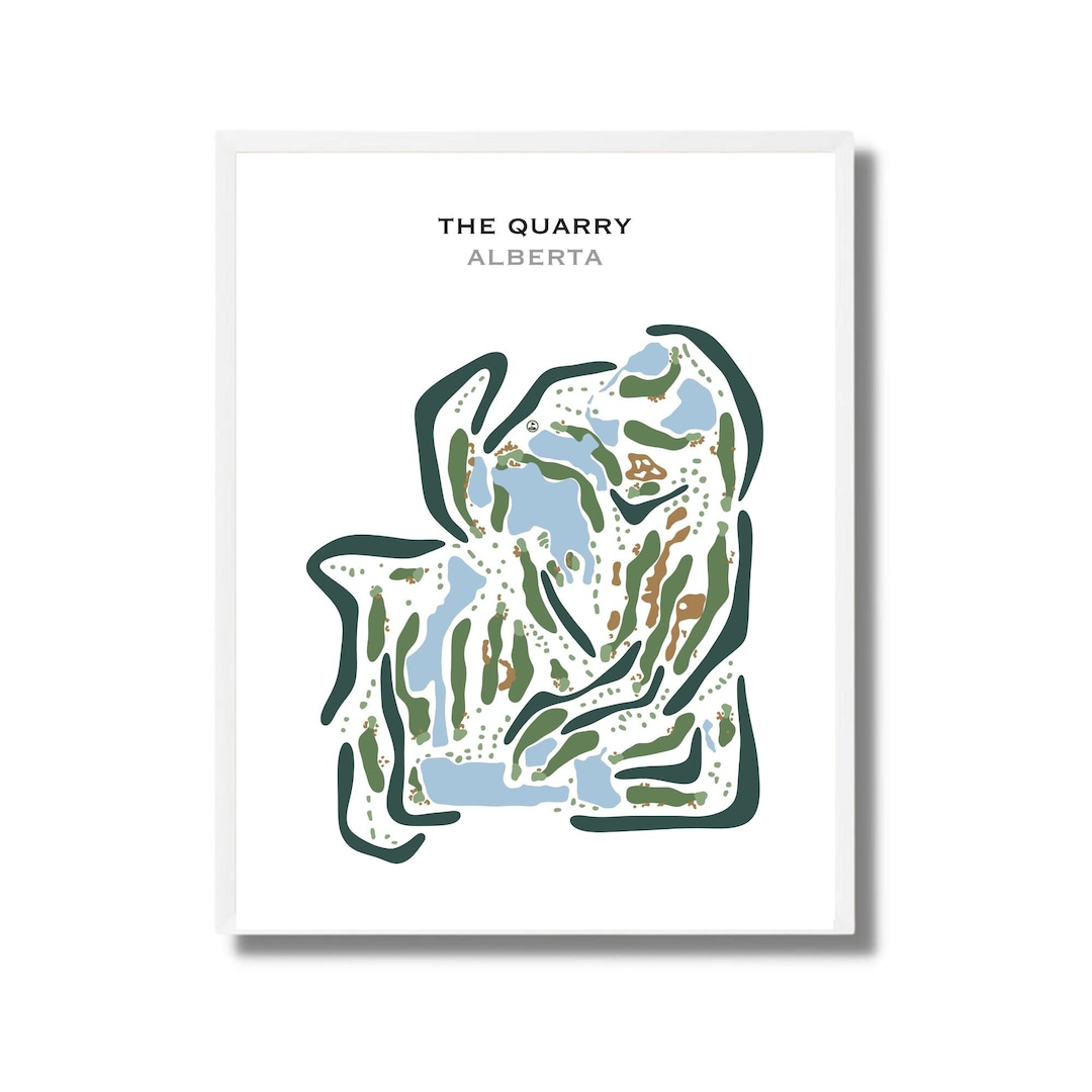 The Quarry, Alberta Golf Course Map, Home Decor, Golfer Gift for Him ...