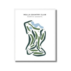 Rolla Country Club, ND | Golf Course Map, Golf Map, Golfer Gift for Him ...