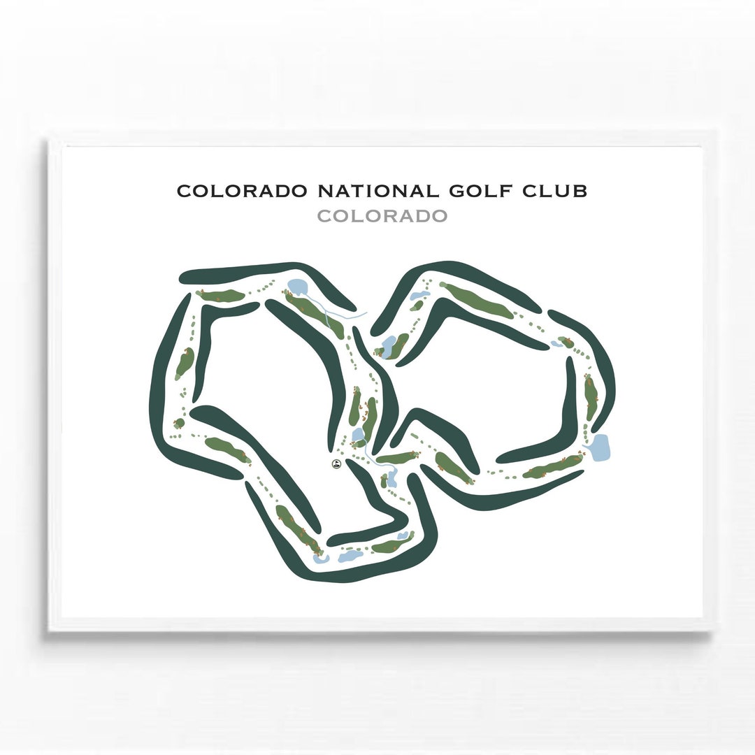 Colorado National Golf Club, CO | Golf Course Map, Decor, Golfer Gift ...