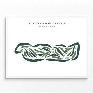 Platteview Golf Club, NE | Golf Course Map, Golf Map, Golfer Gift for ...