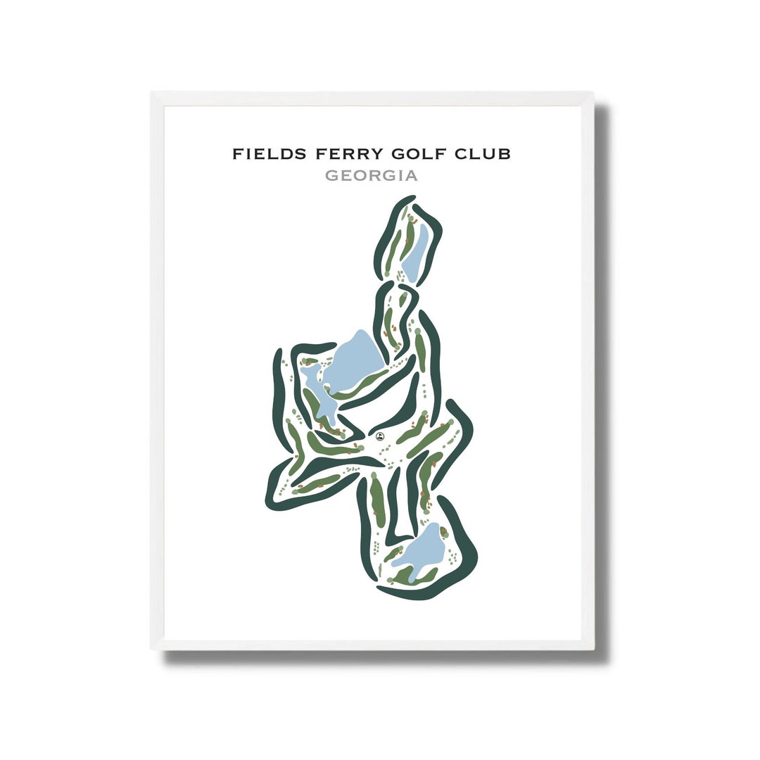 Fields Ferry Golf Club, GA | Golf Course Map, Golf Map, Golfer Gift for ...