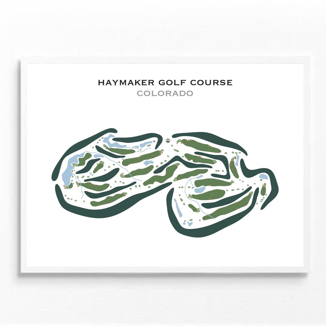 Haymaker Golf Course, CO | Golf Course Map, Golf Map, Golfer Gift for ...