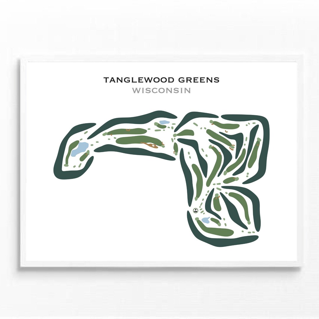 Tanglewood Greens, Wisconsin | Golf Course Map, Golf Map, Golfer Gift ...