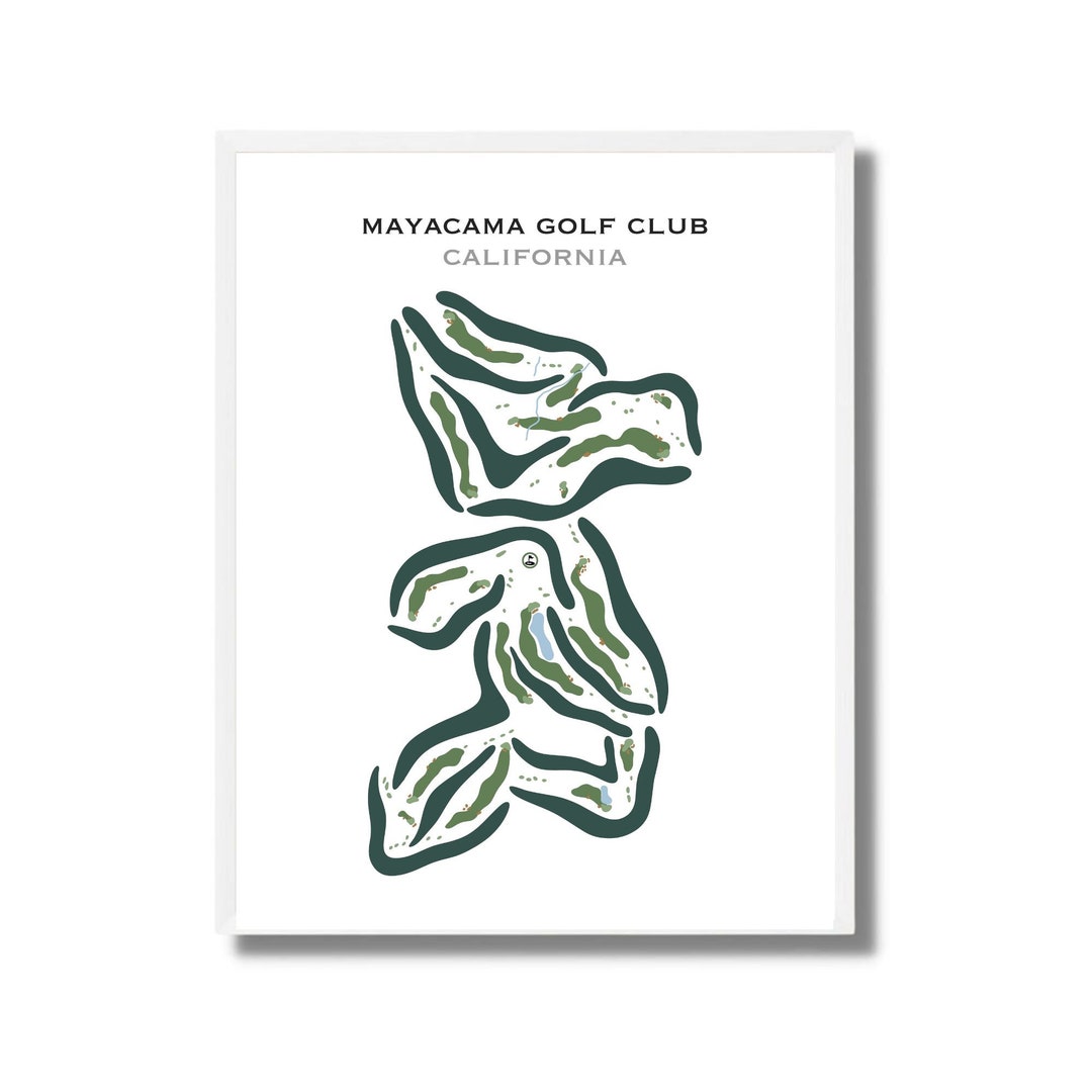 Mayacama Golf Club, California | Golf Course Map, Golf Map, Golfer Gift ...