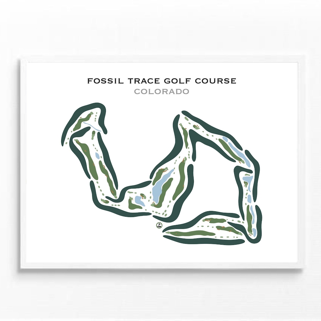Fossil Trace Golf Course Wall Art, Colorado Canvas, Golf Course Map ...