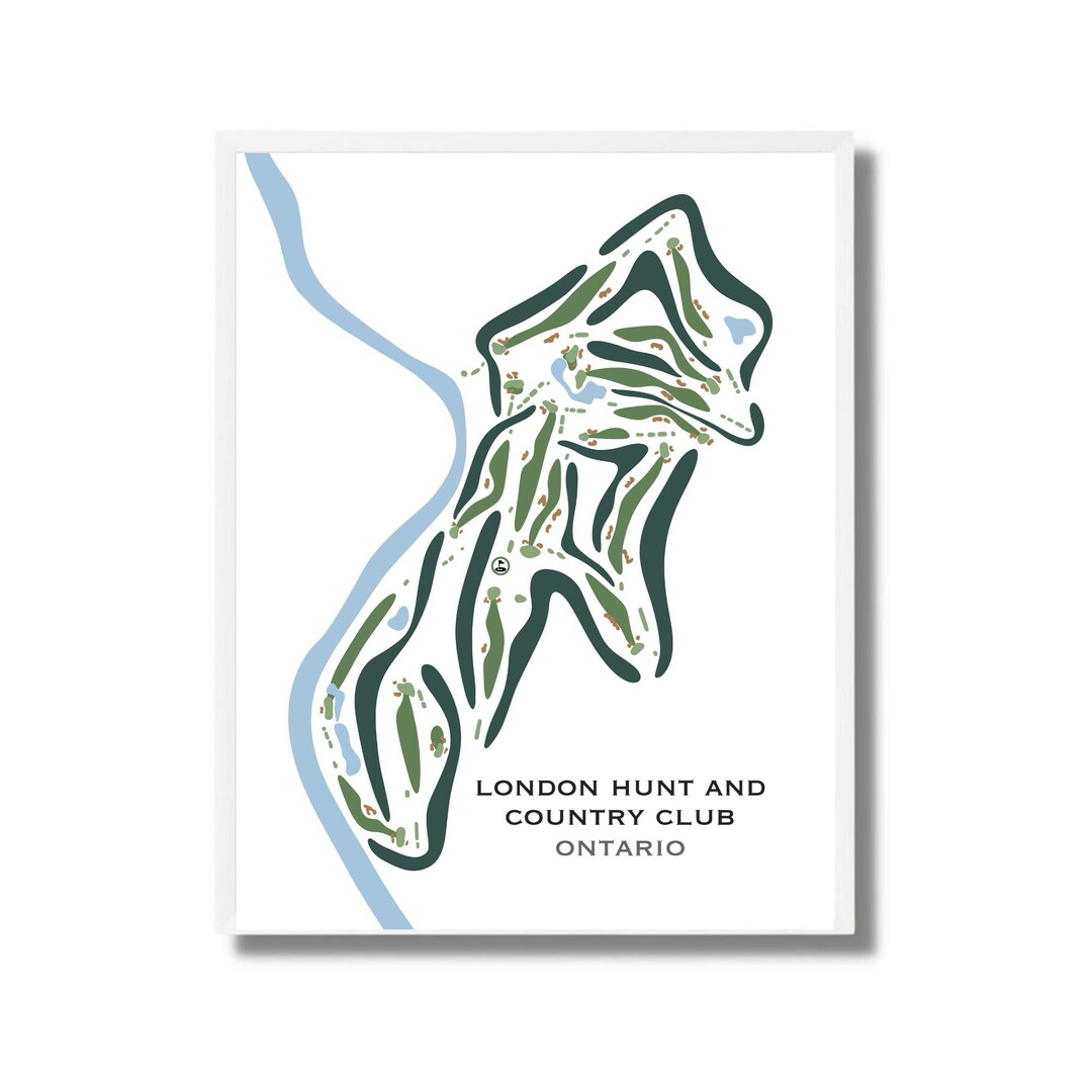 London Hunt & Country Club, Ontario, Golf Course Map, Golf Print ...