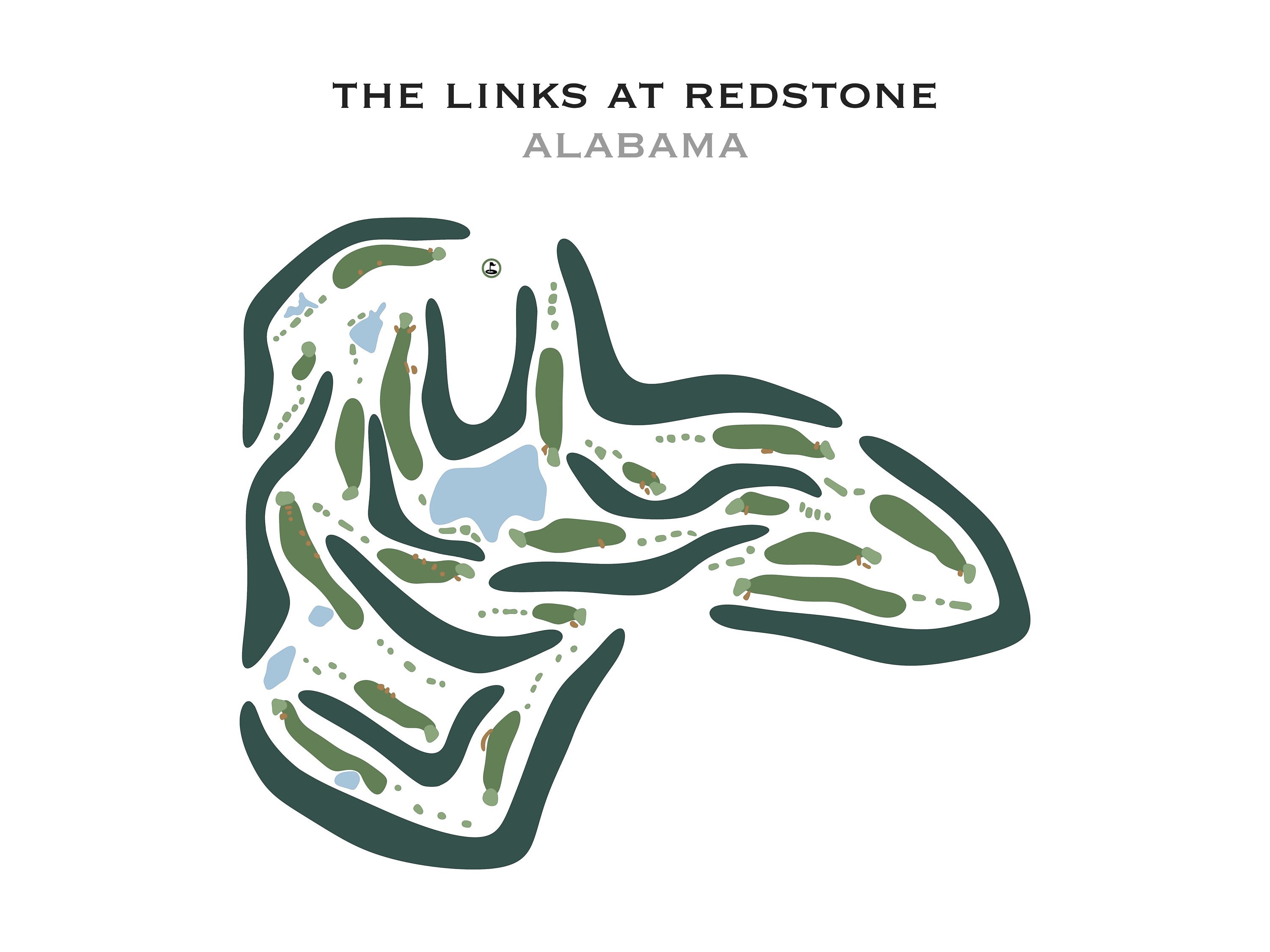 The Links at Redstone AL Golf Course Map Home Decor - Etsy