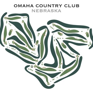 Omaha Country Club NE Golf Course Map Home Decor Golfer - Etsy