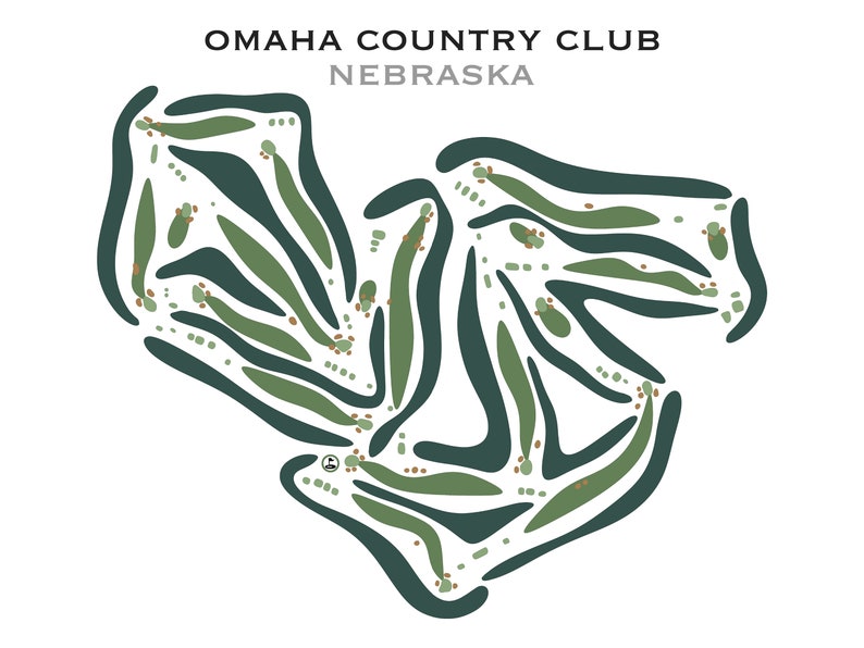 Omaha Country Club NE Golf Course Map Home Decor Golfer - Etsy