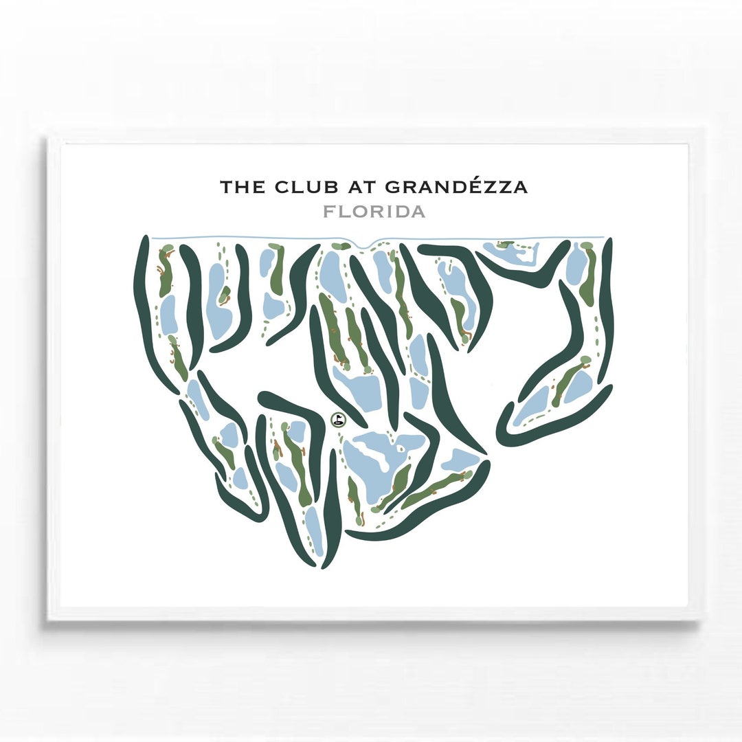 The Club at Grandézza, FL | Golf Course Map, Golf Map, Golfer Gift for ...