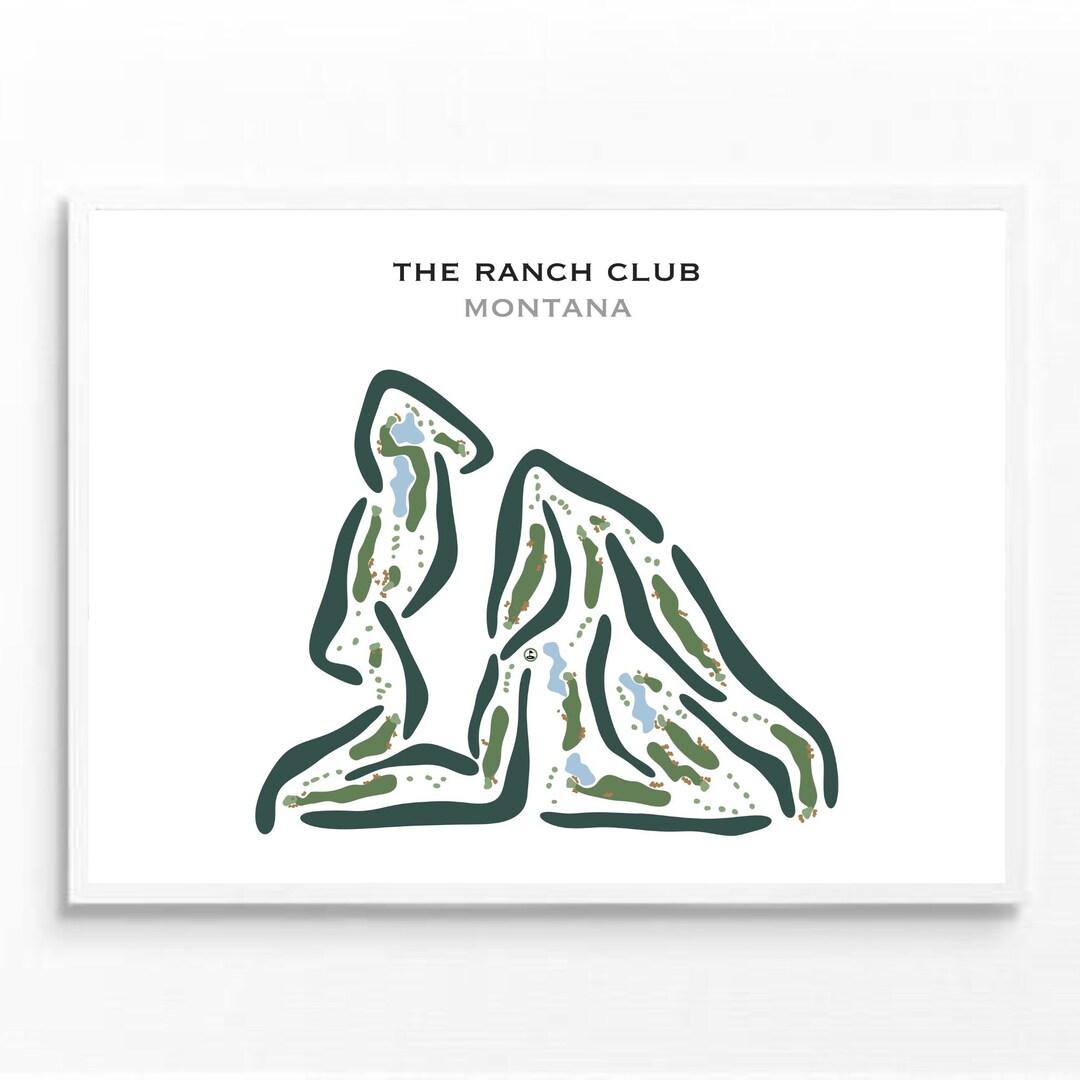 The Ranch Club, Montana | Golf Course Map, Golf Map, Golfer Gift for ...