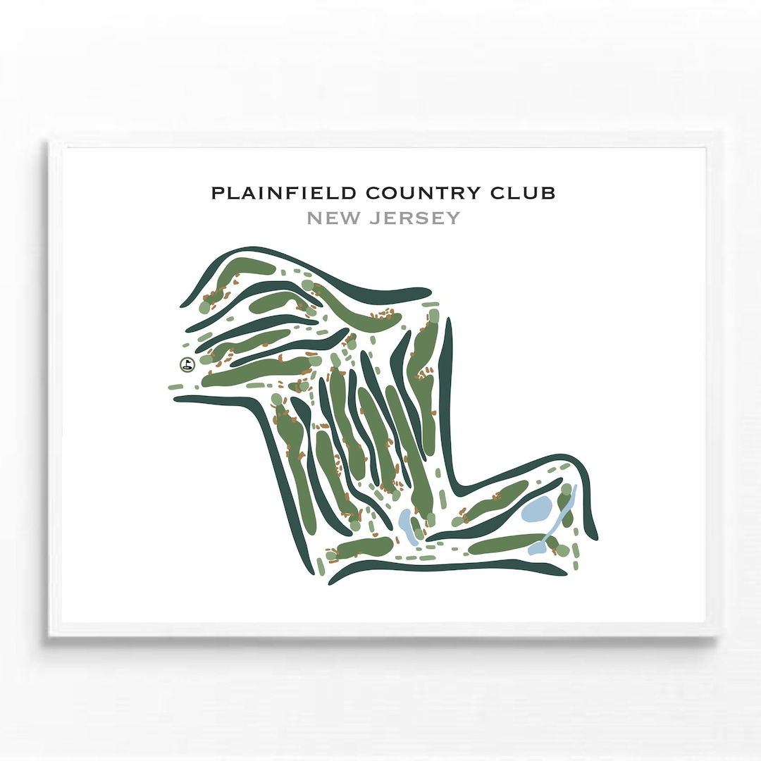 Plainfield Country Club, NJ | Golf Course Map, Golf Map, Golfer Gift ...