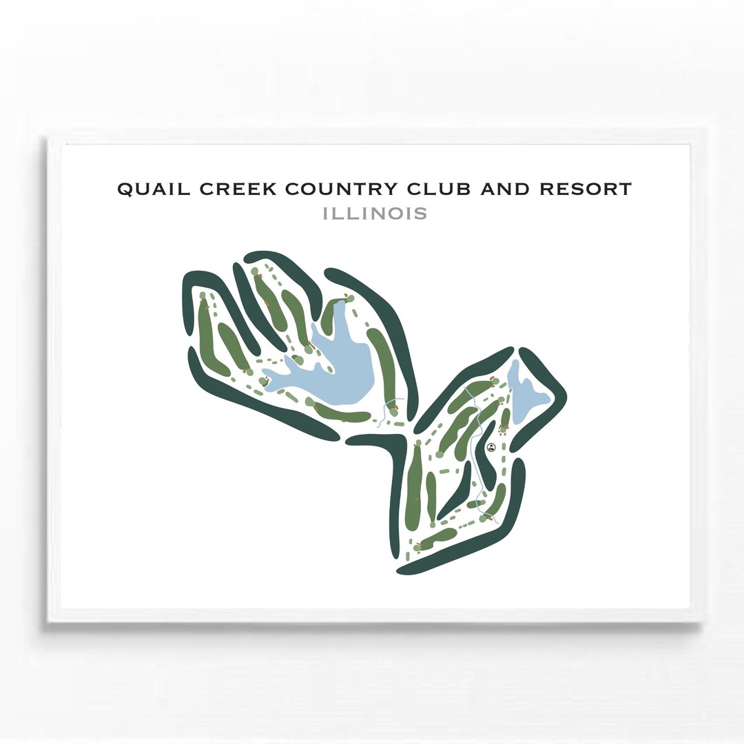 Quail Creek Country Club & Resort, IL | Golf Course Map, Golfer Gift ...