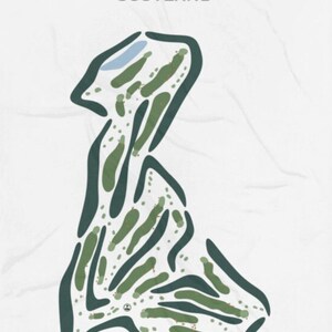 The Renaissance Club, Scotland Golf Course Map Wall Art, Golfer Lover ...