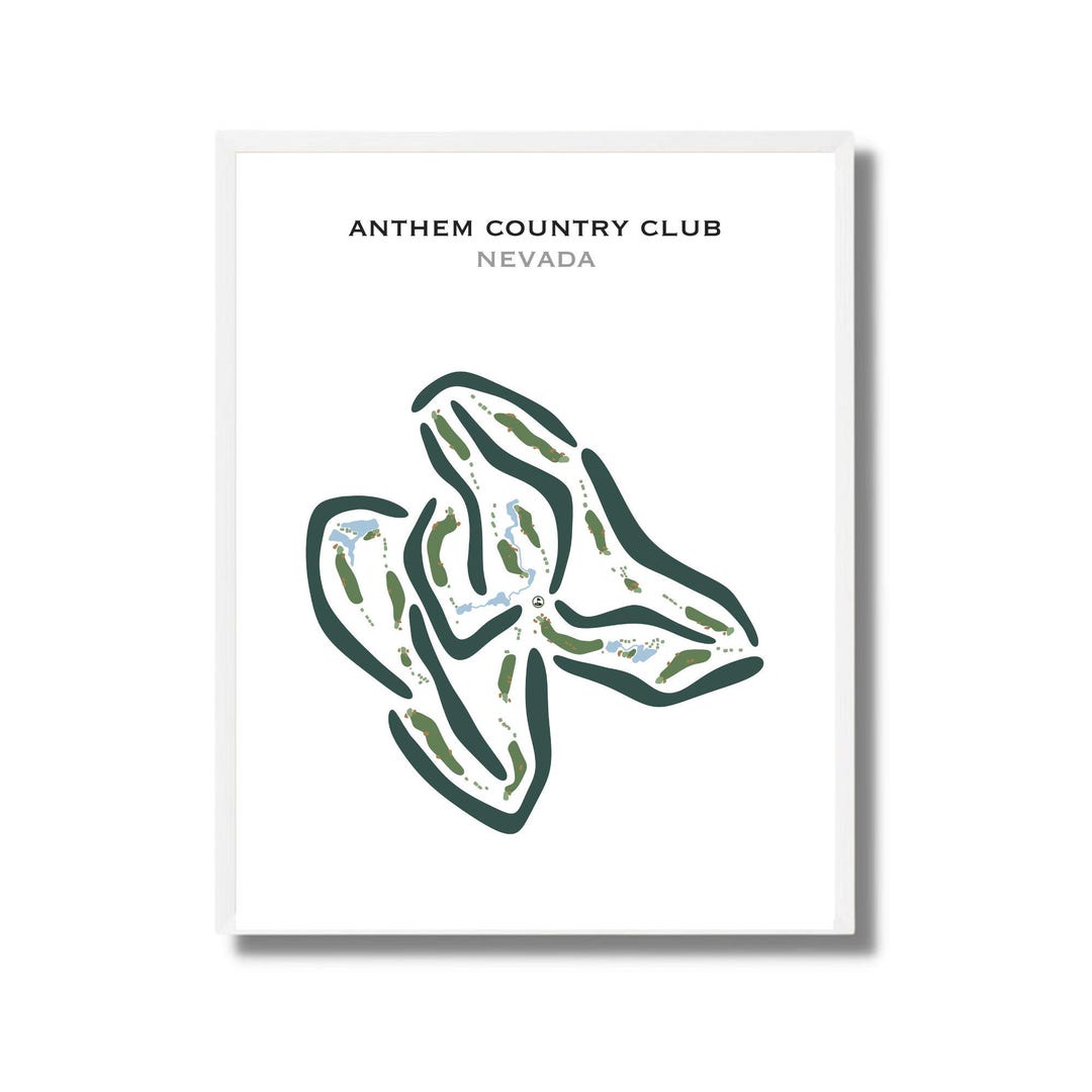 Anthem Country Club, Nevada | Golf Course Map, Golf Map, Golfer Gift ...