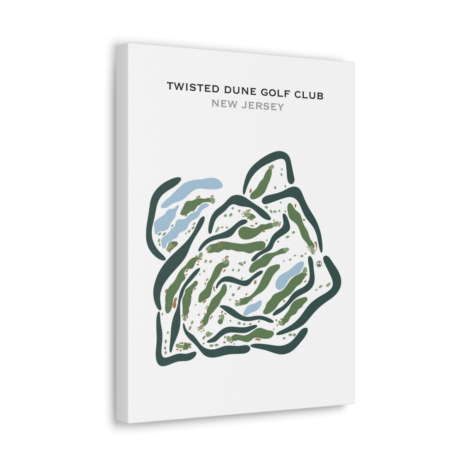 Twisted Dune Golf Club, NJ | Golf Course Map, Golf Map, Golfer Gift for ...