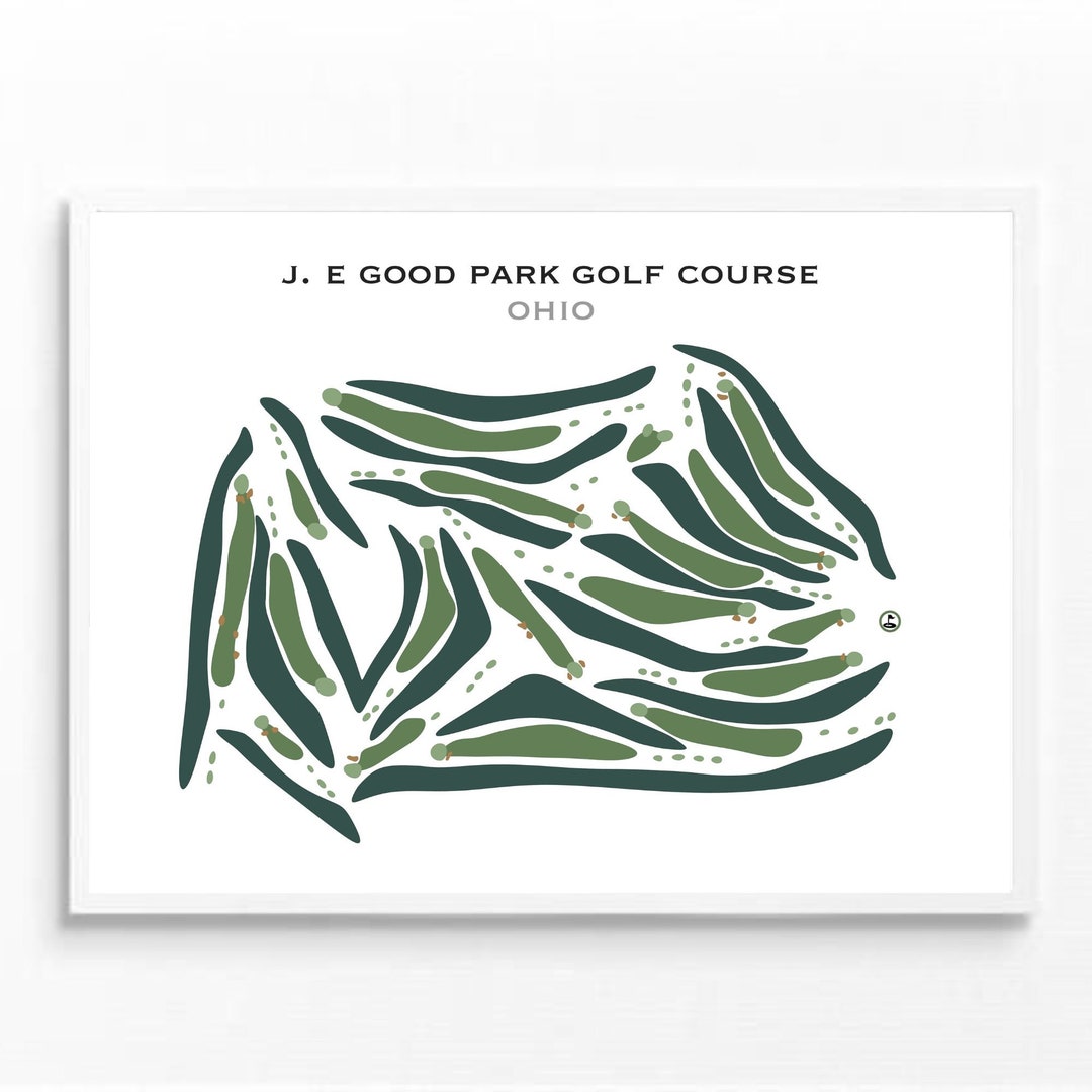 J. E Good Park Golf Course, OH | Golf Course Map, Golf Map, Golfer Gift ...
