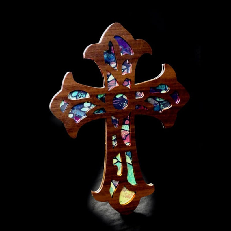 Stained Glass Cross - Etsy
