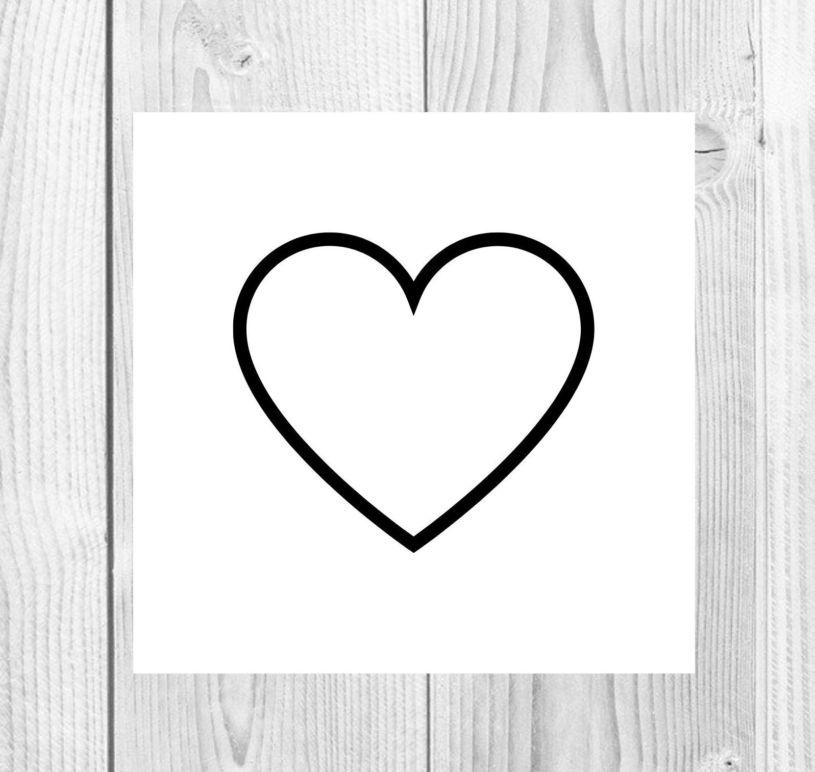 Basic Heart Love Heart Instant Digital Download SVG File Template ...