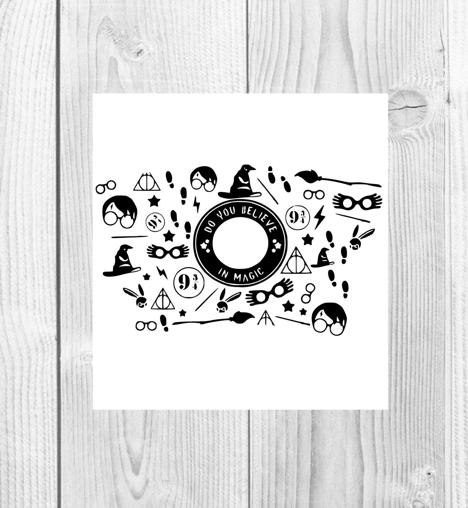 Magic Wizard Coffee Cold Cup Tumbler SVG Venti Cold Cup SVG Believe Svg ...