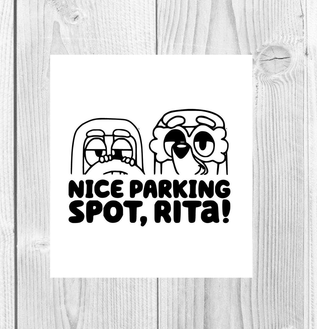 Nice Parking Spot Rita SVG PNG | Bluey and Bingo | Instant Download ...