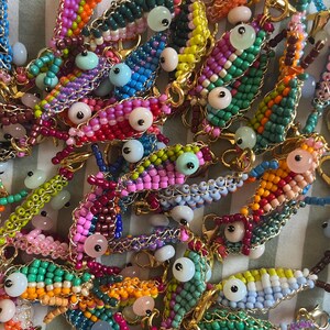 Feesh Handbeaded Gold Wire Fish Charm - Each One is Unique - Etsy