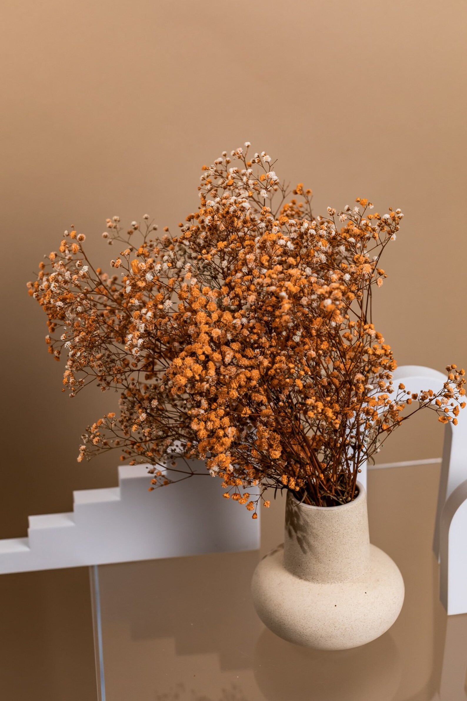 Painted Orange Dried Gypsophila Baby's Breath Flowers - Etsy