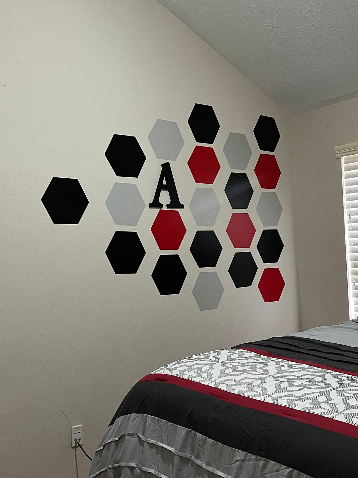 Hexagon Wall Decal - Etsy