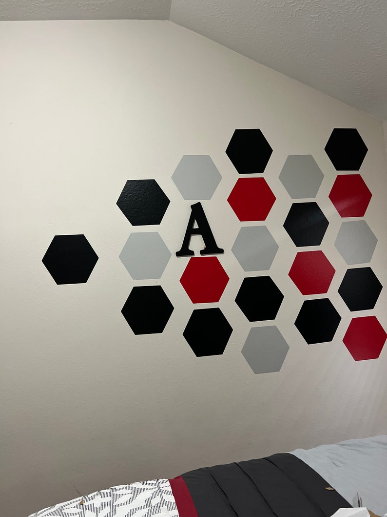 Hexagon Wall Decal - Etsy