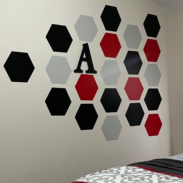 Hexagon Wall Decal - Etsy