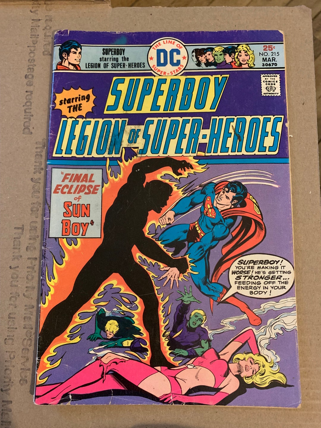 1976 DC Comic Book # 215 Superboy Legion of Super Heroes - Etsy