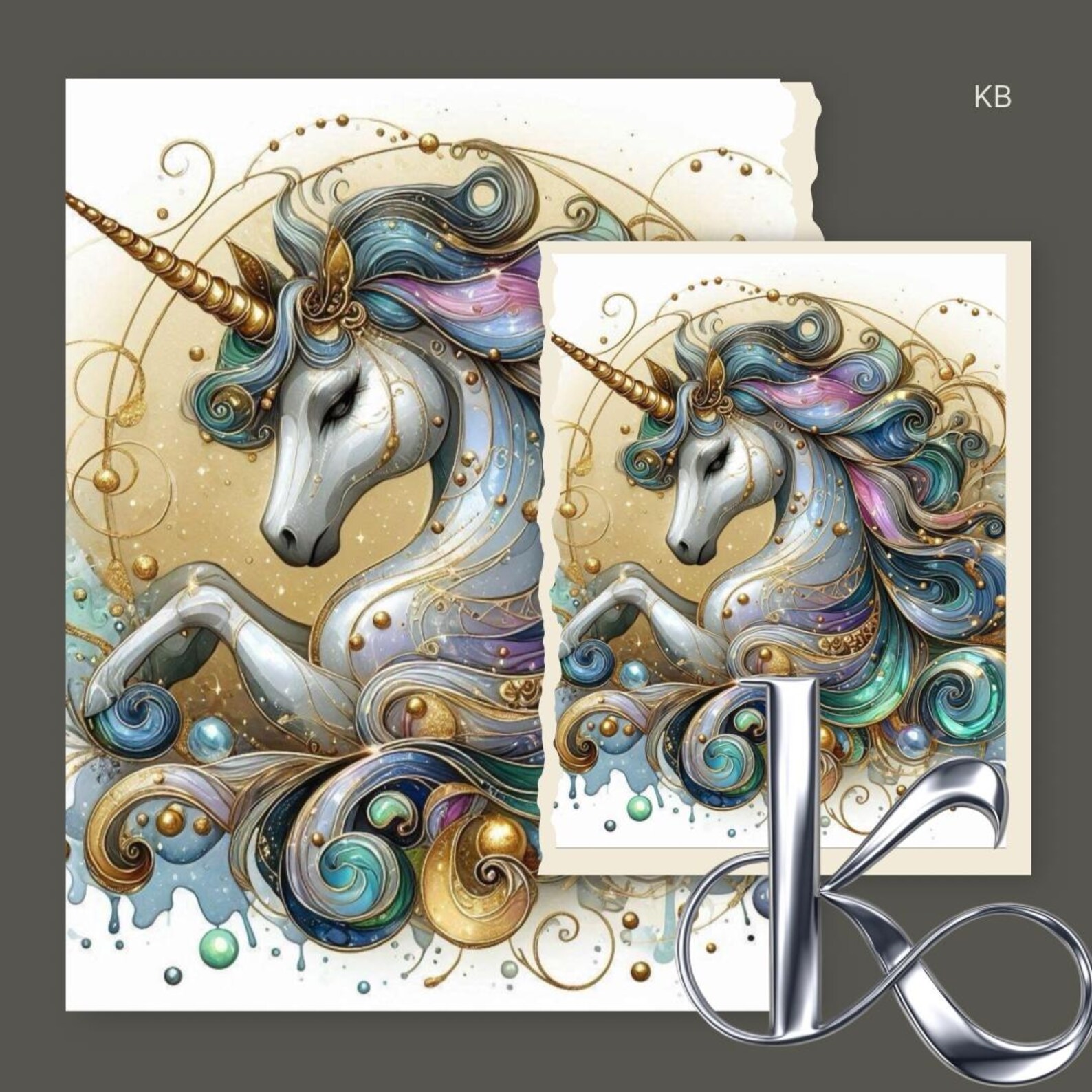 Colorful Ink Unicorn Digital Images for Crafting (digital Download) - Etsy
