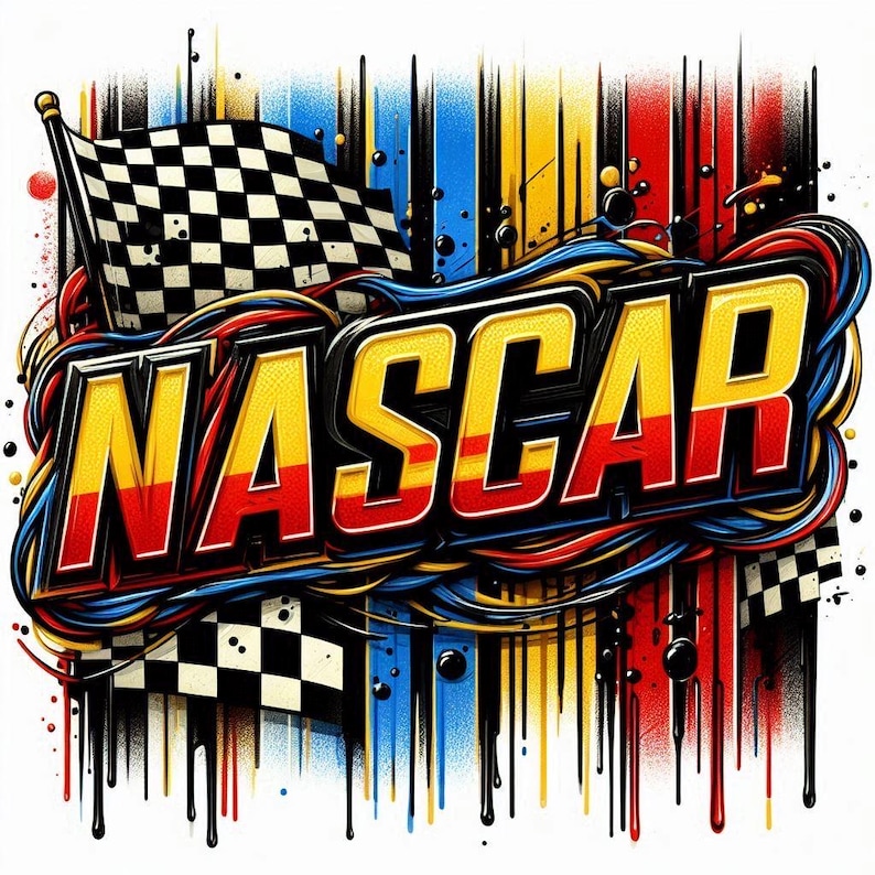 Colorful NASCAR Clipart – Abstract Racing Flags (digital Download) - Etsy