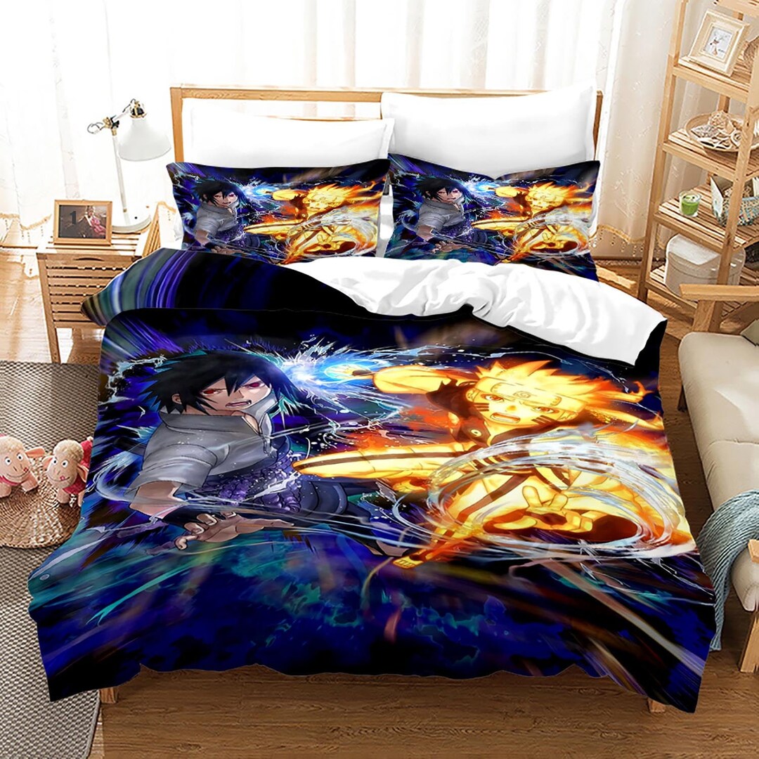 Naruto Uzumaki Naruto and Uchiha Sasuke and Bedding Set - Etsy