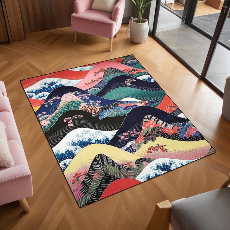 Japanese Design Area Rugs - Etsy