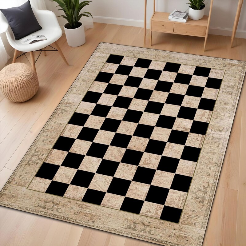 Checkerboard Rug - Etsy