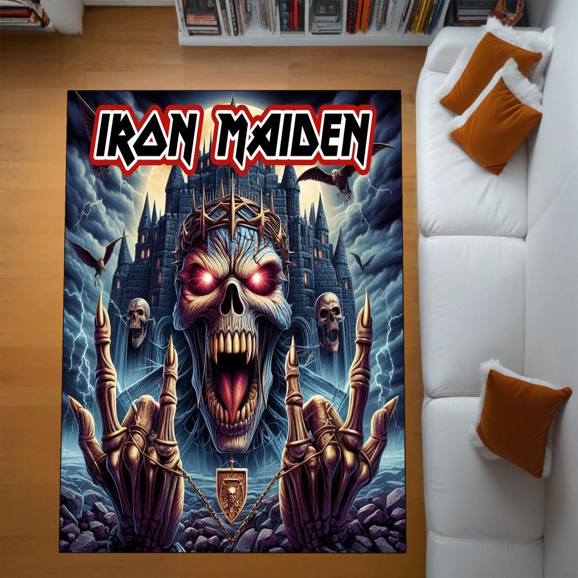 Iron Maiden Fan, İron Maiden Rug, Iron Maiden Gift, Iron Maiden Room ...