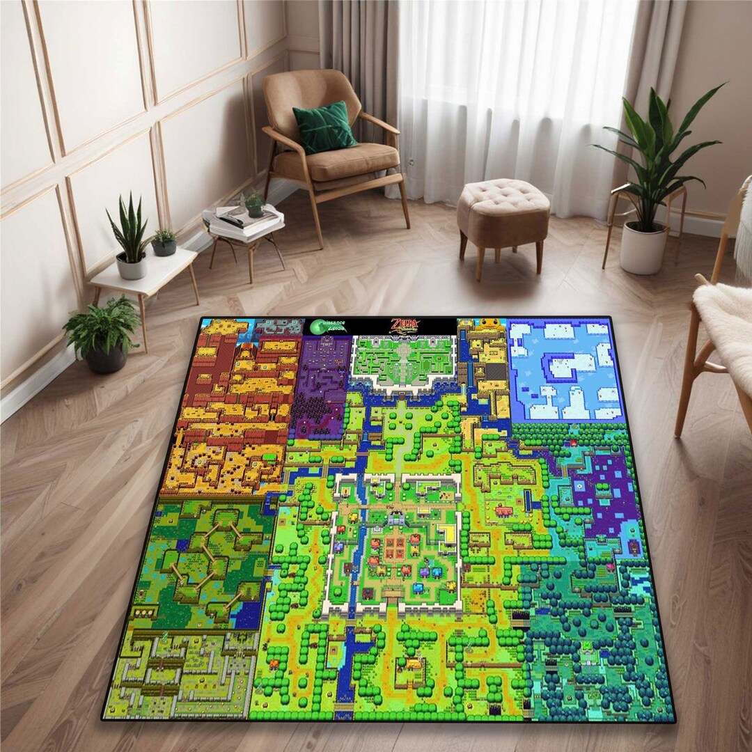 Zelda Map Rugs, Zelda Carpet, Zelda Maps, Game Map Rug, the Legend of ...