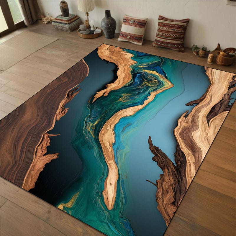 River Rug - Etsy
