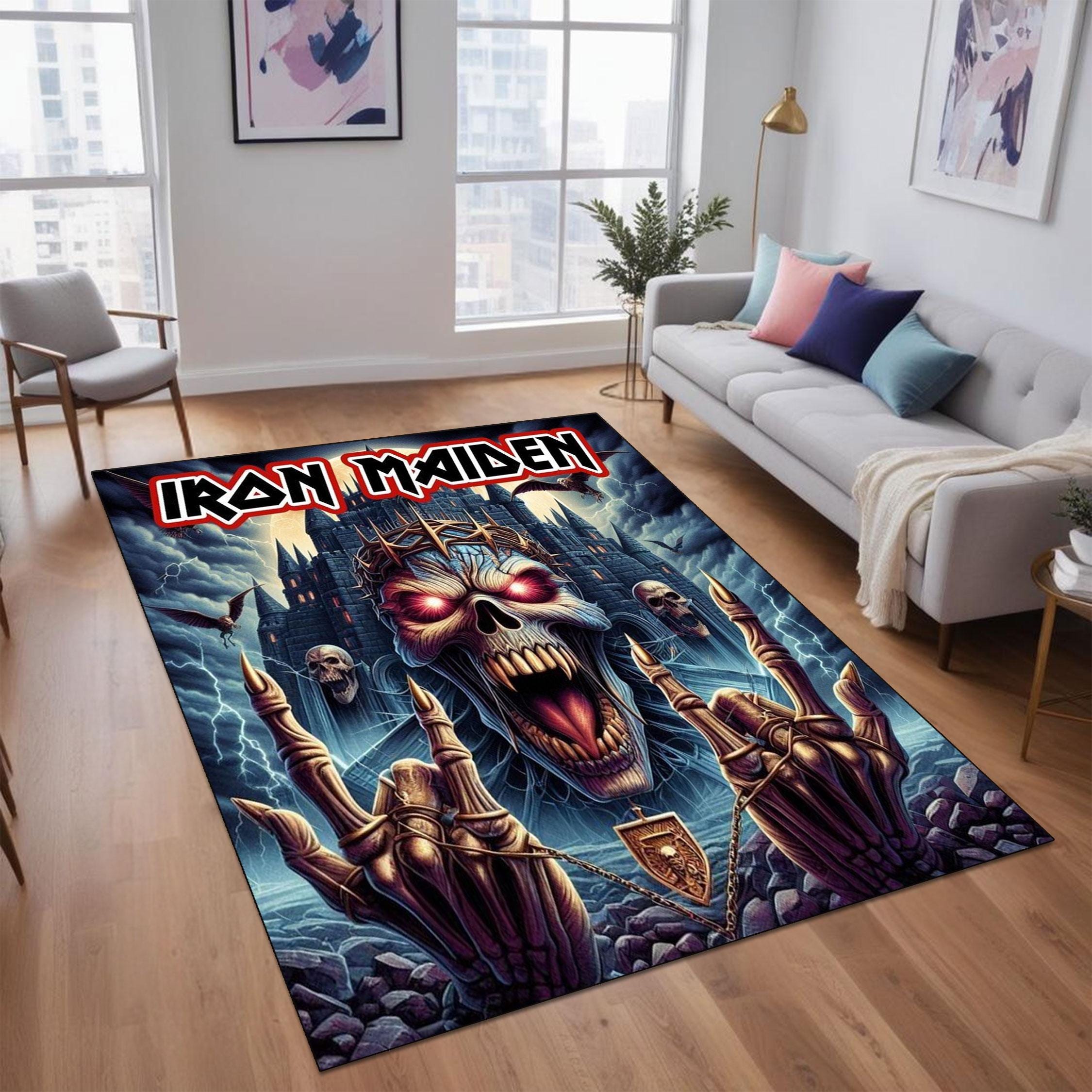 Iron Maiden Fan, İron Maiden Rug, Iron Maiden Gift, Iron Maiden Room ...