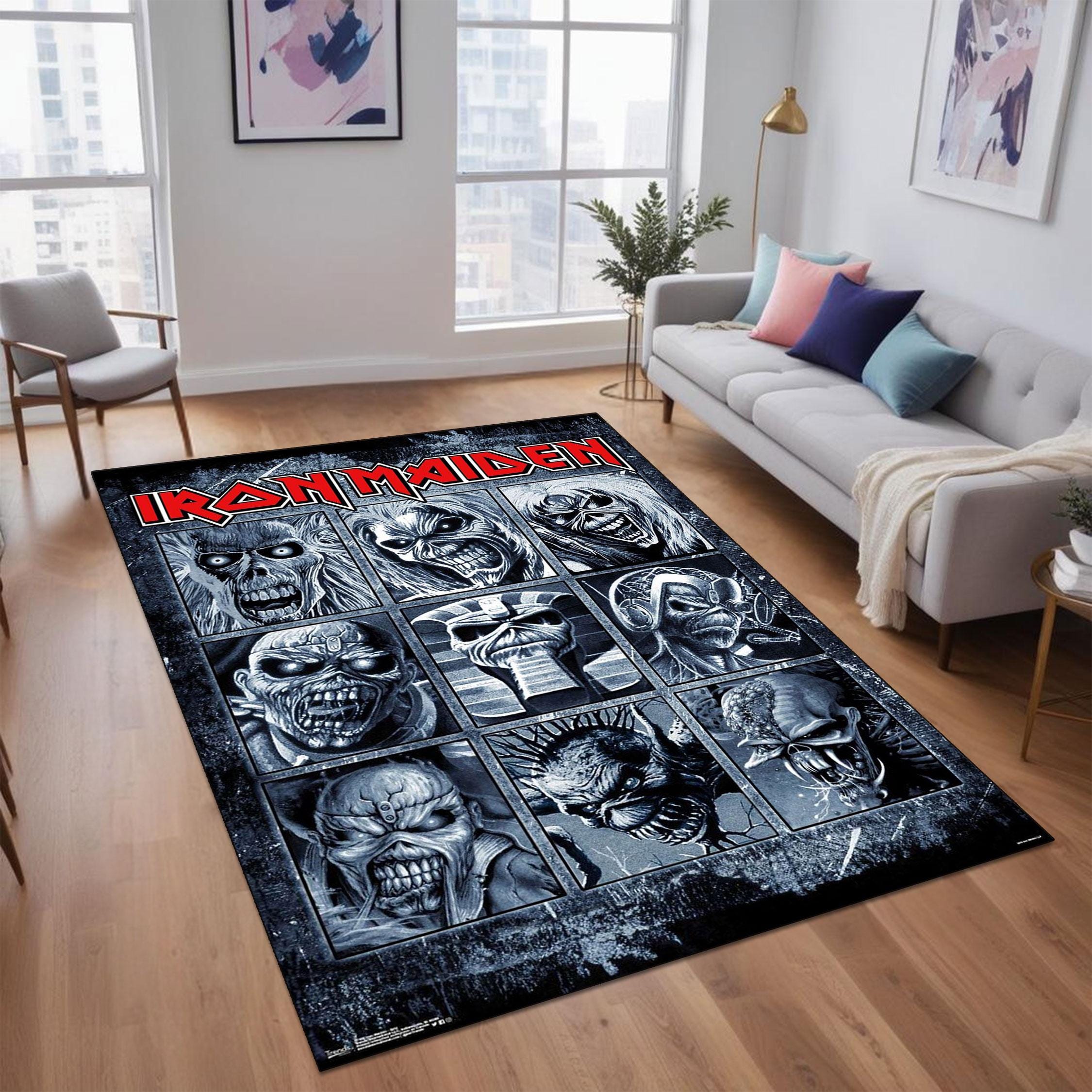 Iron Maiden Fan, İron Maiden Rug, Iron Maiden Gift, Iron Maiden Room ...