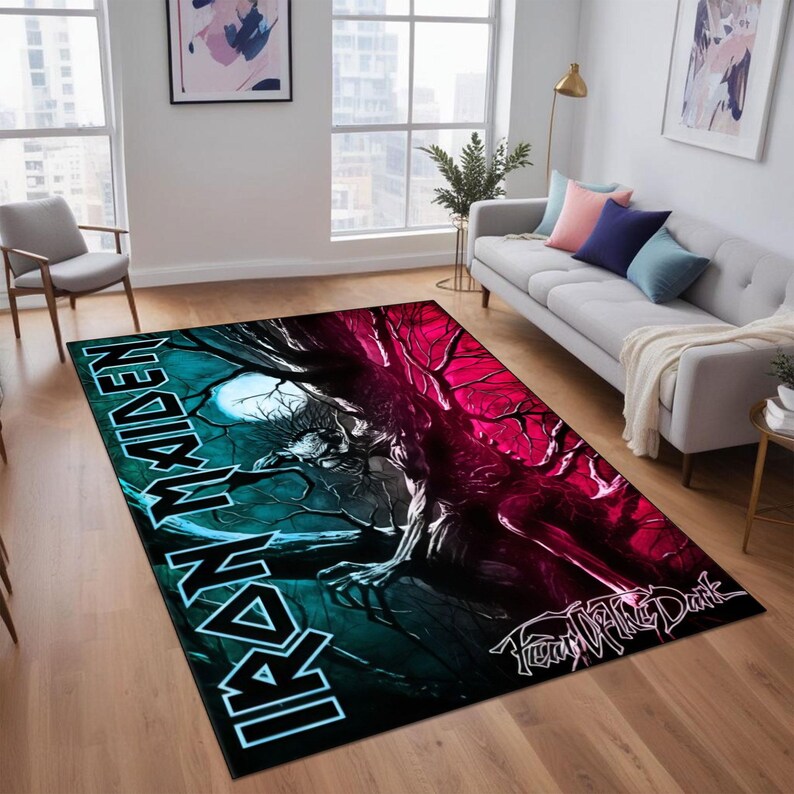 Iron Maiden Fan, İron Maiden Rug, Iron Maiden Gift, Iron Maiden Room ...