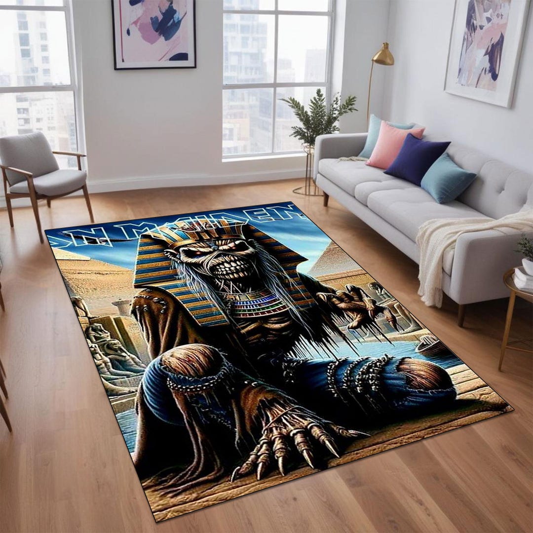 Iron Maiden Fan, İron Maiden Rug, Iron Maiden Gift, Iron Maiden Room ...