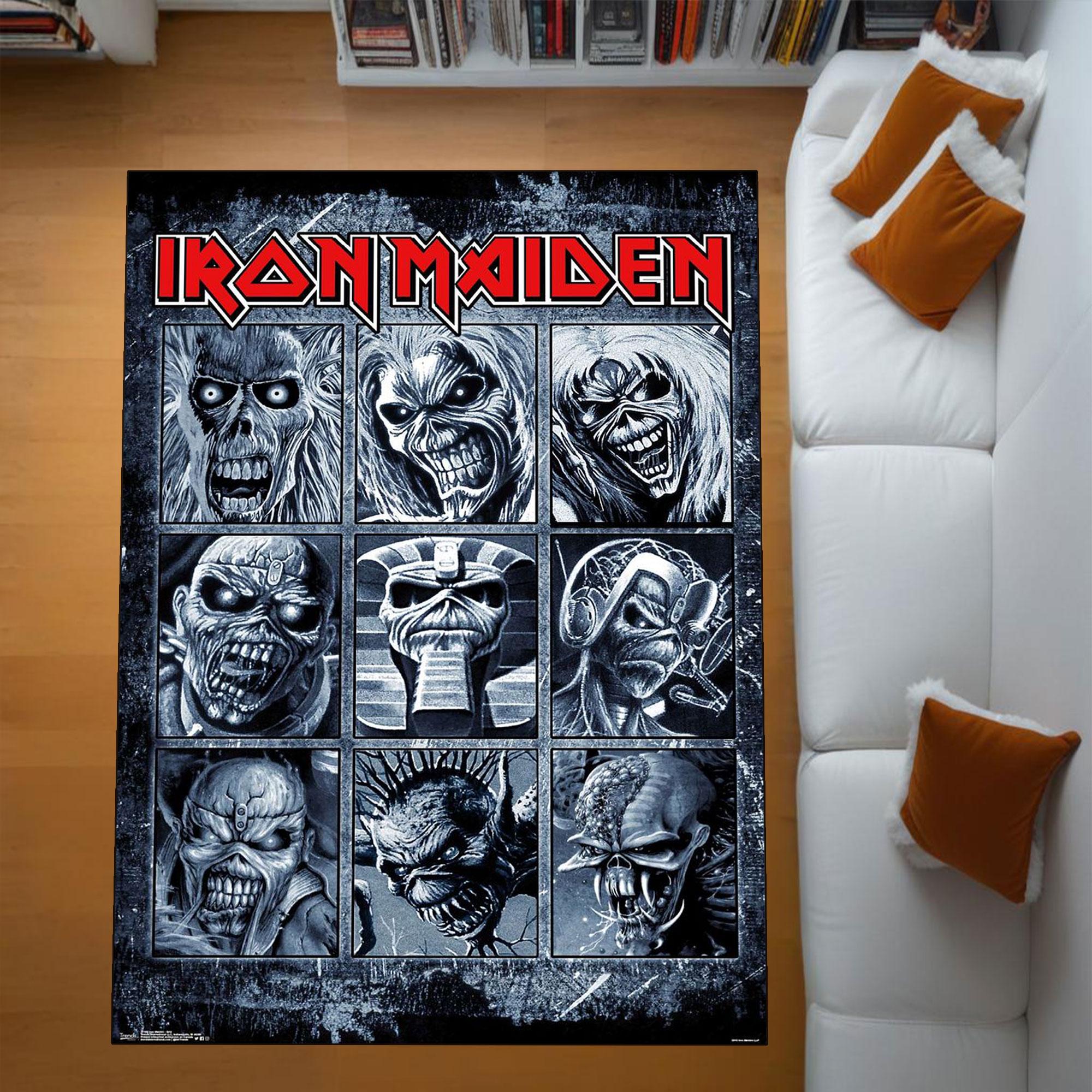 Iron Maiden Fan, İron Maiden Rug, Iron Maiden Gift, Iron Maiden Room ...
